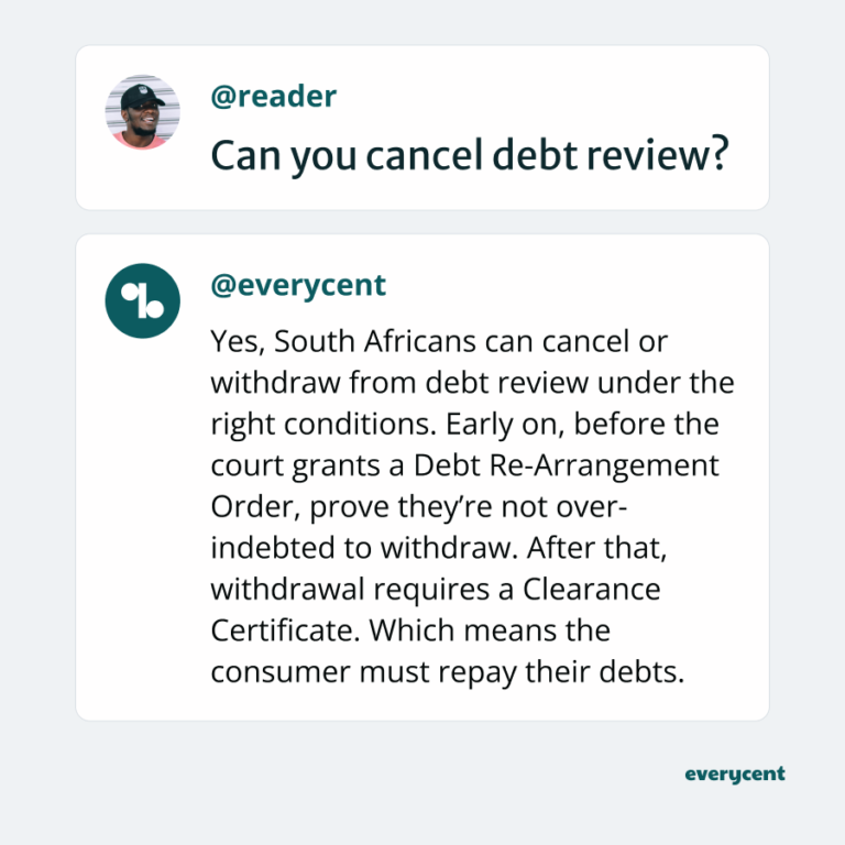 How to remove, withdraw, or cancel debt review (to get out)